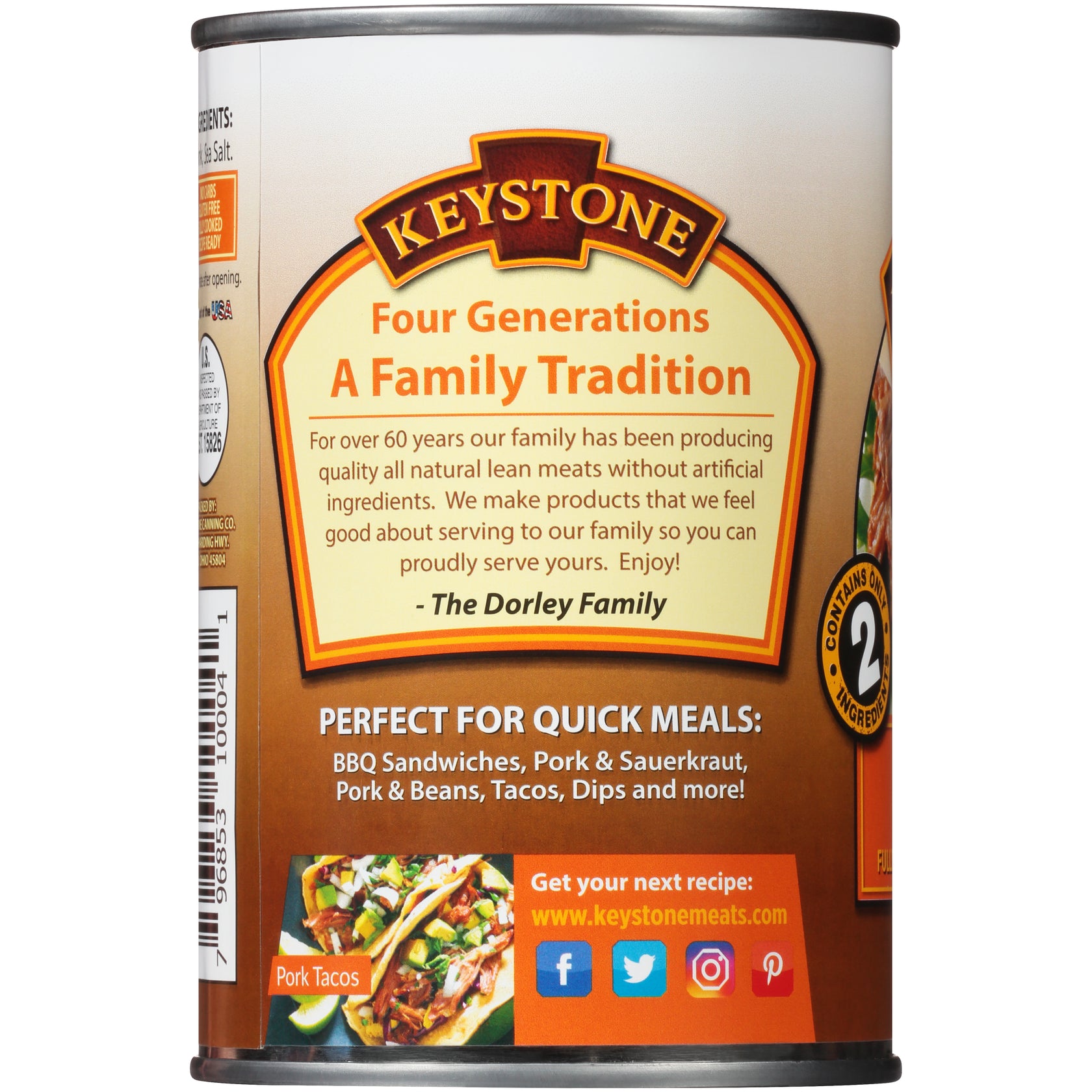 All Natural Canned Pork Meat (14.5 oz Cans) | Keystone Meats