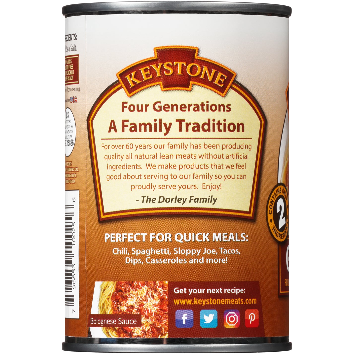 All Natural Canned Ground Beef (14 oz Cans) | Fully Cooked | Keystone Meats