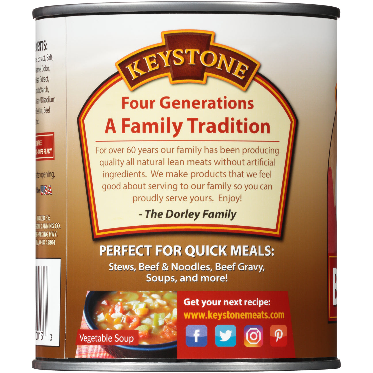 Beef Broth Cans 27oz | Case of Beef Broth | Keystone Meats