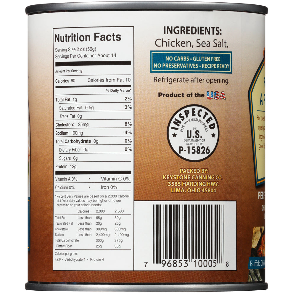 Canned Chicken 28oz | All Natural Chicken in a Can | Keystone Meats