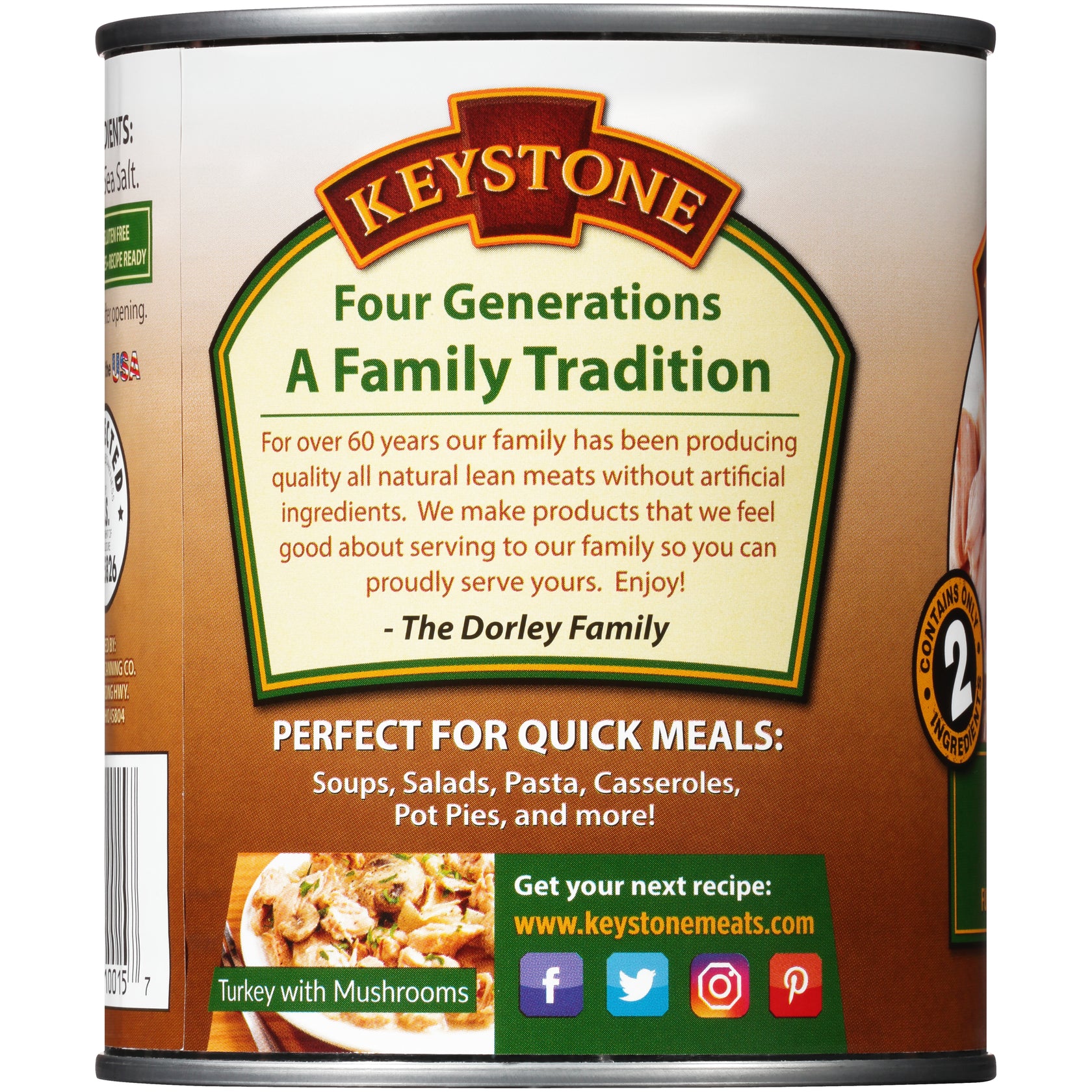 Canned Turkey 28 oz | Fully Cooked Turkey in a Can | Keystone Meats